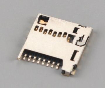 Micro SD card connector push push,H1.28mm,with CD pin manufacturer ...
