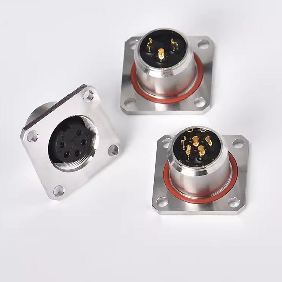 Female Soldering ,Flange Panel mount, M16 Circular Connectors C091 ...