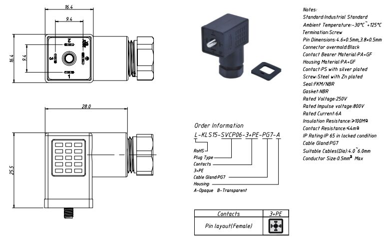 Solenoid valve plug,Assembly C type manufacturer & supplier - KLS ...